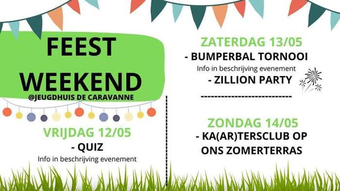 Jeugdhuis De Caravanne organiseert feestweekend met Zillion party en ...