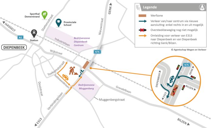 Werken aan nieuwe aansluiting Grendelbaan met N76 gestart: let op ...