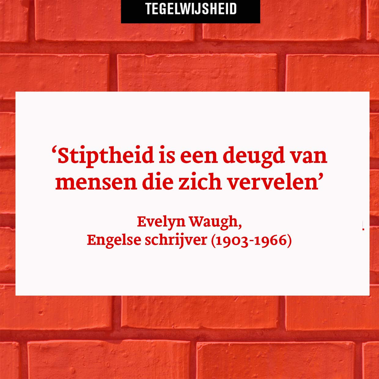 Tegelwijsheid: Evelyn Waugh | Humo