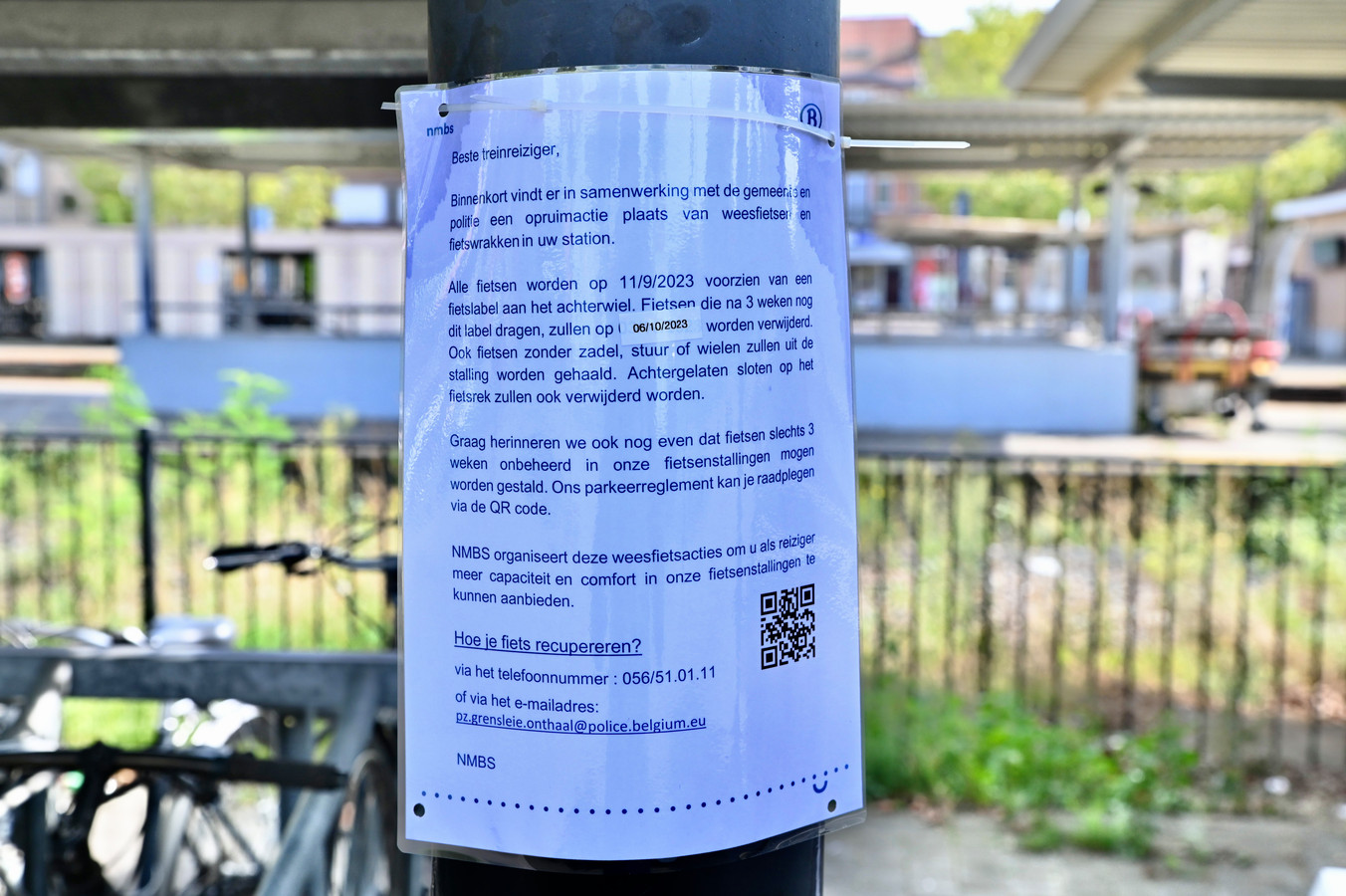 Weesfietsen aan station Menen worden binnenkort verwijderd | Foto | hln.be