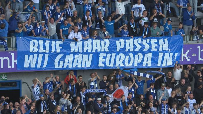 “Blijf maar passen, wij gaan Europa in”: Gent-fans steken de draak met ...