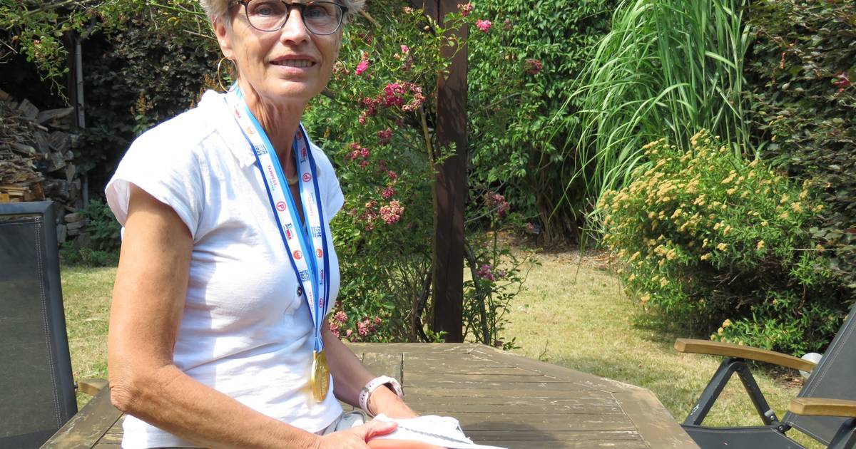Kristien (66) pakt twee keer goud op WK atletiek: “Mijn (klein)kinderen ...