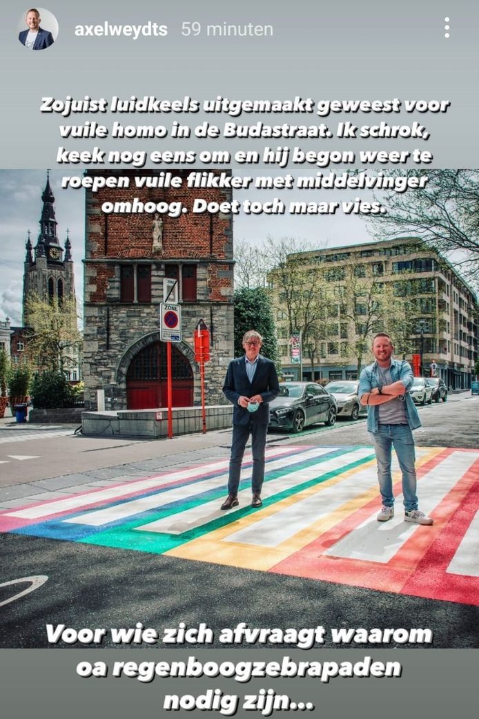 Schepen Axel Weydts voor “vuile homo” uitgemaakt, op straat in Kortrijk ...