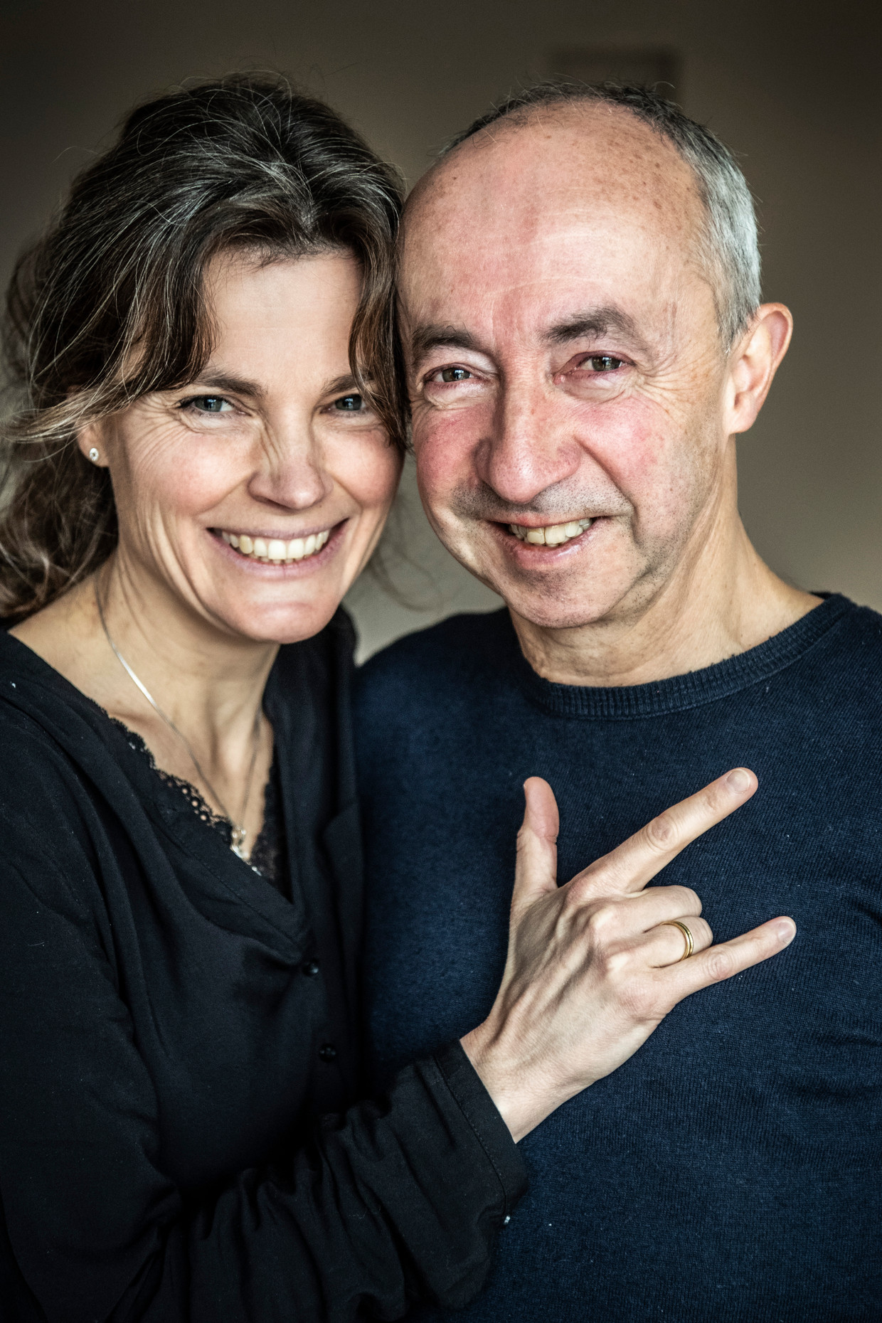 Na de kanker: Stijn Coninx en zijn vrouw An Evers. 'We hadden ons al op ...