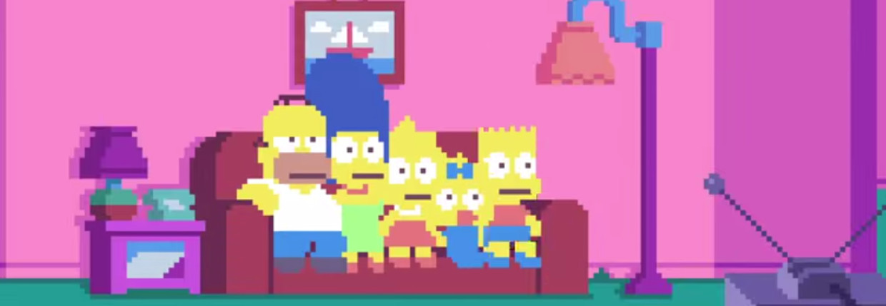 'The Simpsons' in pixel art (filmpje) | Humo