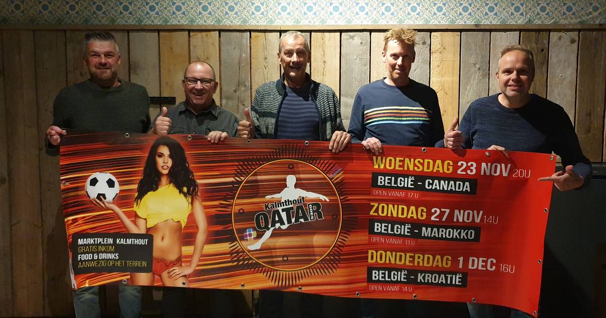 Kalmthout Goes Qatar: reusachtige tent en scherm op marktplein om te ...