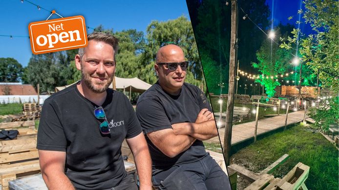 NET OPEN. Bart en Tom van zomerbar Bloom hopen op zomer vol zon: “Onze buitenkeuken is ...