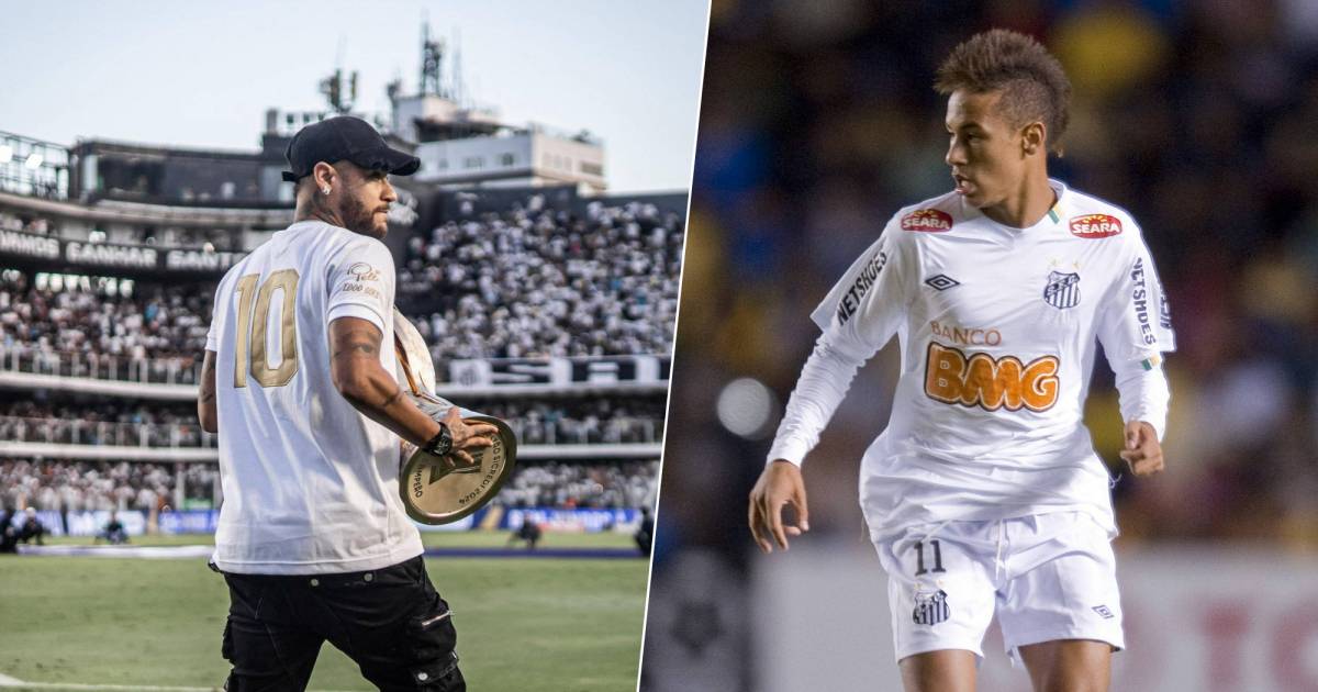 Neymar (32) belooft snelle terugkeer bij Santos bij bezoek aan zijn eerste club | Buitenlands ...