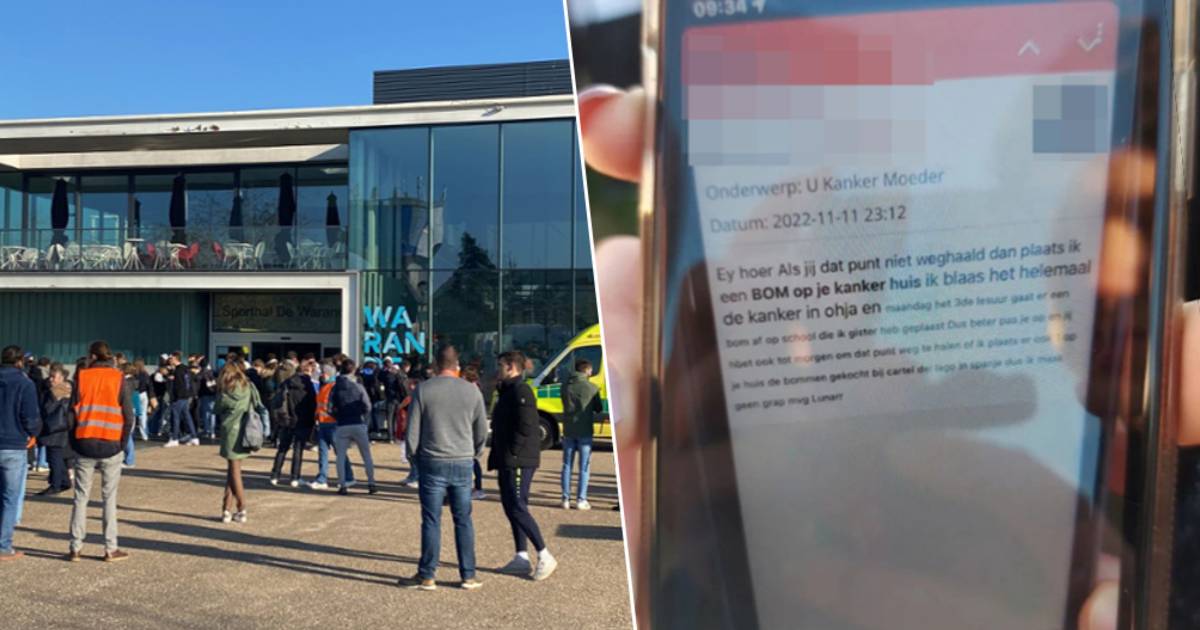 Secundaire school ontruimd na bommelding, afzender van bericht ontkent ...