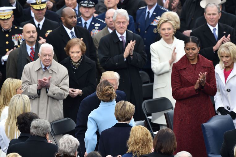 De inauguratie van Trump in 'gigapixel-beeld': onbewogen Hillary ...