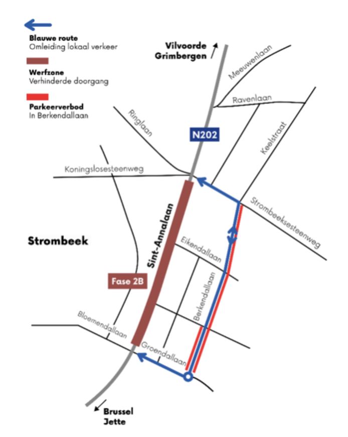 Omleiding in Strombeek verkort: kruispunt op Sint-Annalaan weer open ...