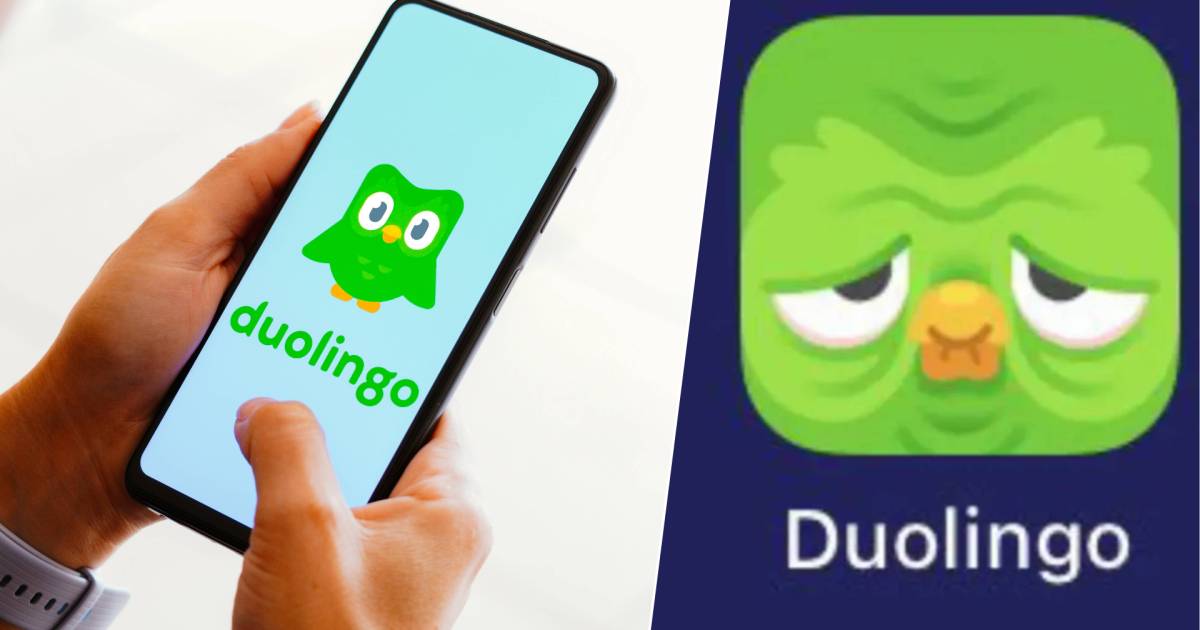 Duolingo-mascotte Duo lijkt plots depressief: wat is er aan de hand? | Tech | hln.be