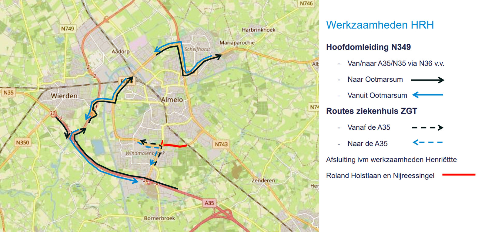 Belangrijkste kruispunt van Almelo straks twee weken grotendeels afgesloten door grootschalige ...