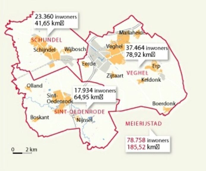 Moerdijk niet langer de grootste gemeente van Brabant, Meierijstad iets ...