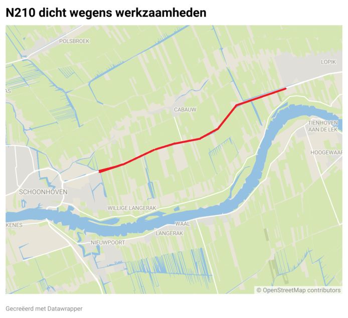 Vrees voor bereikbaarheid voor hulpdiensten tijdens afsluiting N210 ...