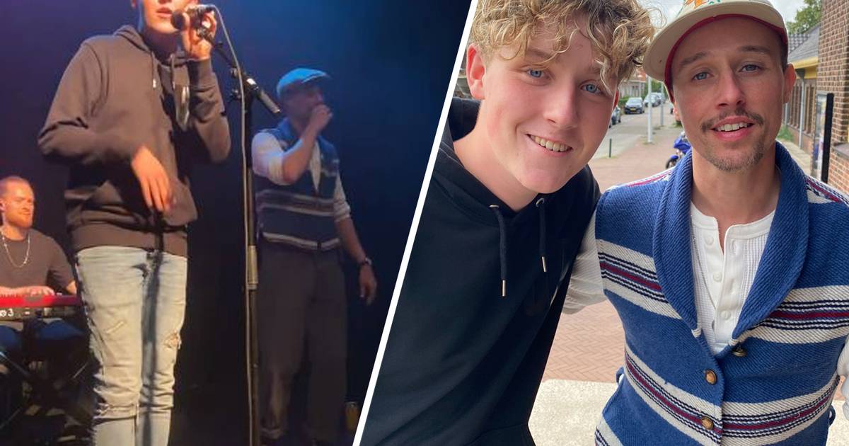 Luc (15) uit Zwolle staat plots naast idool op podium, dan begint hij ...