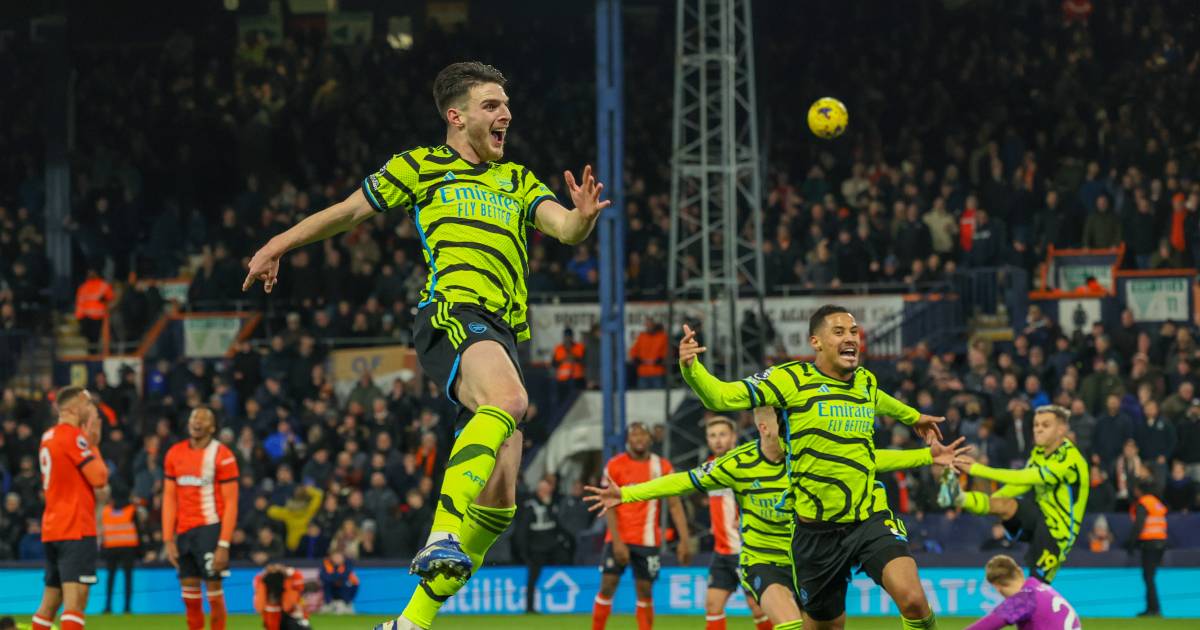 Recordaankoop Declan Rice helpt Arsenal in extra tijd van spektakelstuk ...