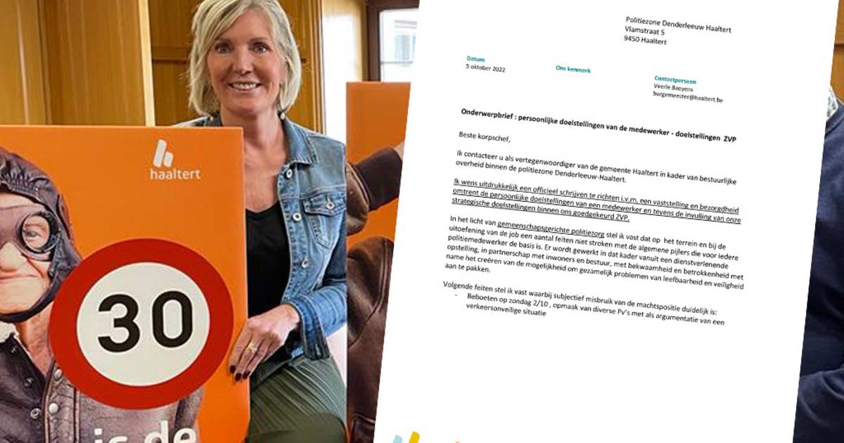 LETTERLIJK. De brief waarmee de burgemeester van Haaltert wou afrekenen met agent die ...