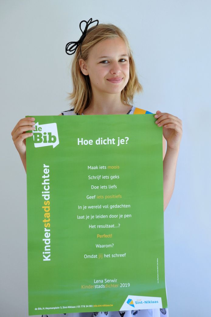 Lena Serwir is de tiende kinderstadsdichter | Sint-Niklaas | hln.be
