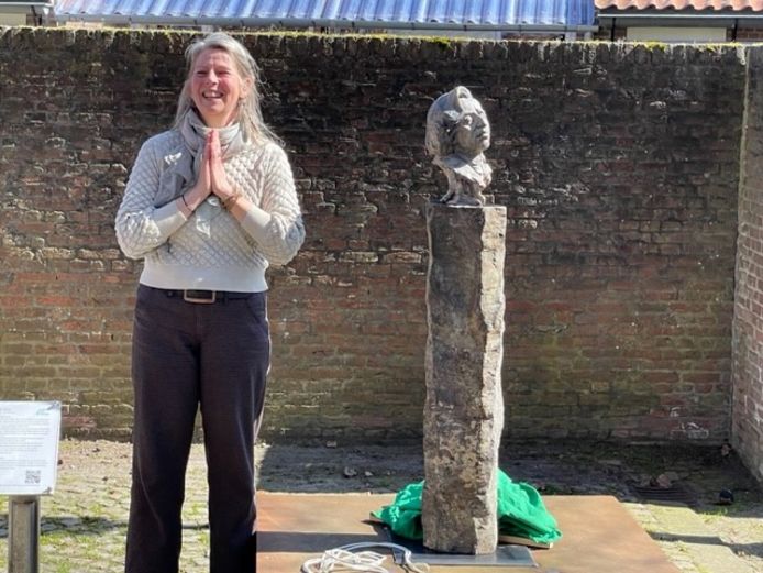 Buste van Chopin op sokkel in vesting Heusden | Heusden | bd.nl