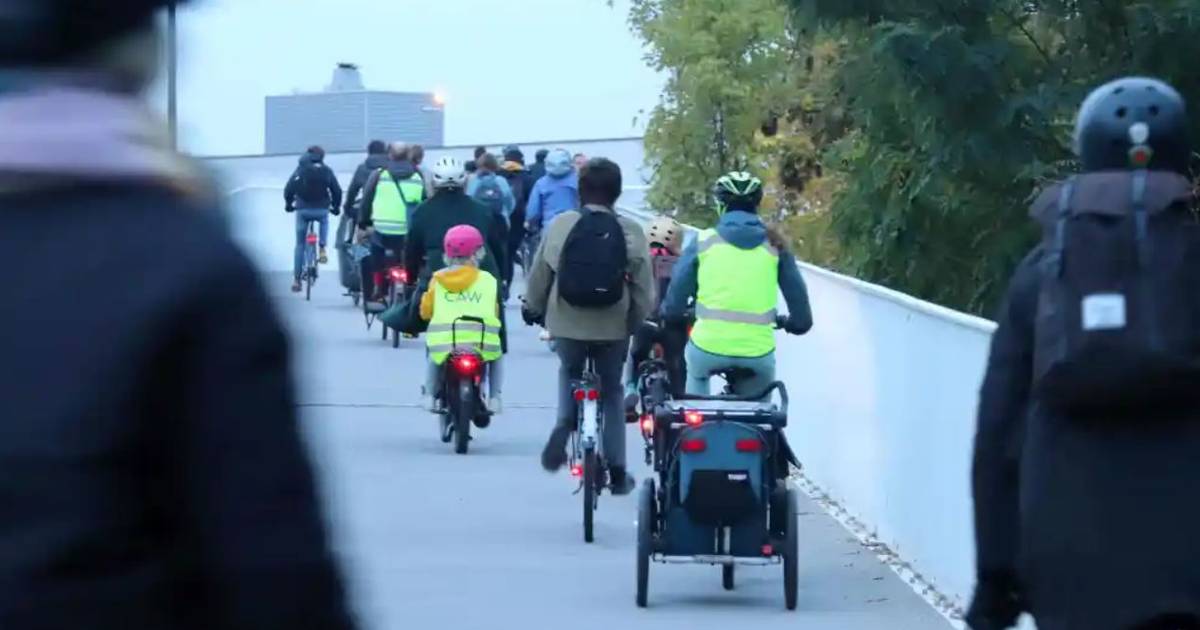 Op deze fietsbrug passeert elke 10 seconden een kind: 10 procent meer ...