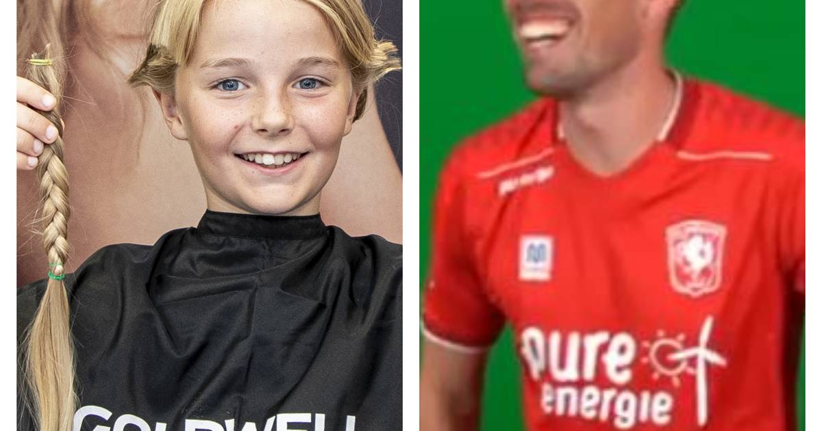 Thomas (11) doneert zijn lange lokken & FC Twente-speler Wout Brama kan ...
