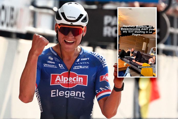 Mathieu van der Poel duikt op met kaalgeschoren hoofd: ‘Hopelijk geen ...