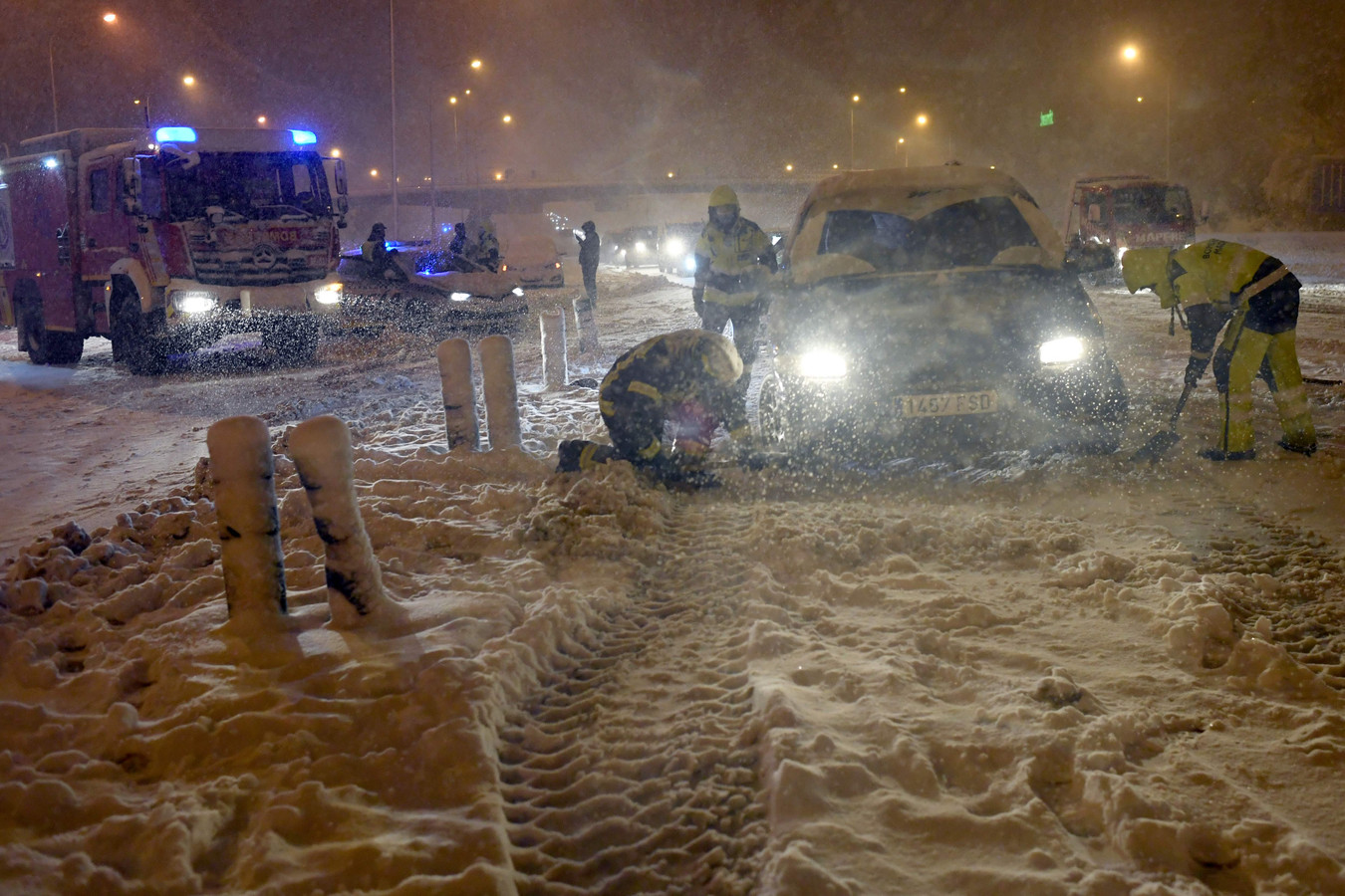 Storm Filomena veroorzaakt zware sneeuwval in Spanje, luchthaven en ...