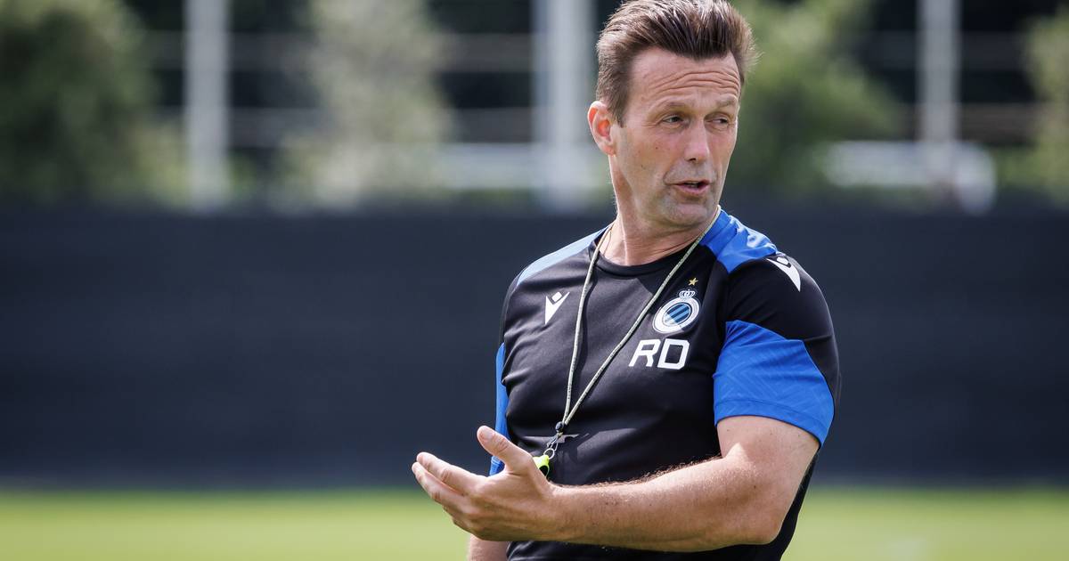 Ronny Deila lors de son premier entraînement avec le Club de Bruges ...