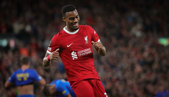 Ryan Gravenberch bereikt met eerste goal voor Liverpool fraaie mijlpaal ...