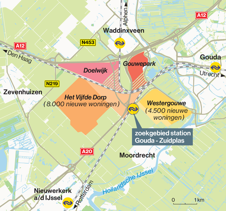 Gouda en Zuidplas dolblij, komst nieuw treinstation is haalbare kaart ...