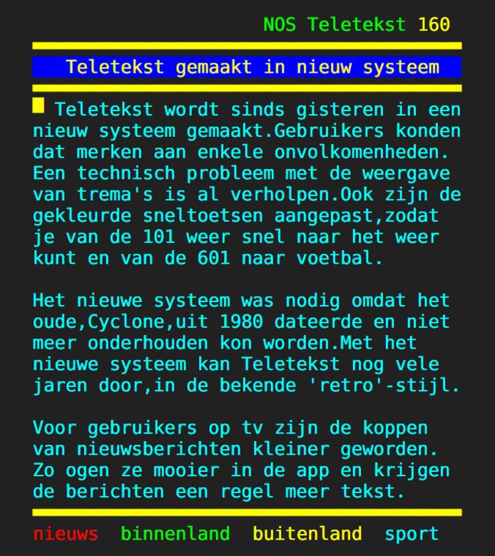 Fans blij: Teletekst heeft geliefde voetbalknop terug | Show | AD.nl