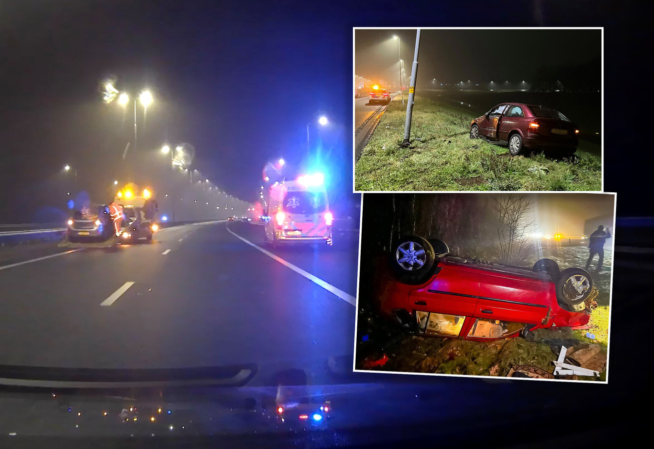 Tientallen ongelukken en veel vertraging door extreme gladheid, code oranje in deel van land ...