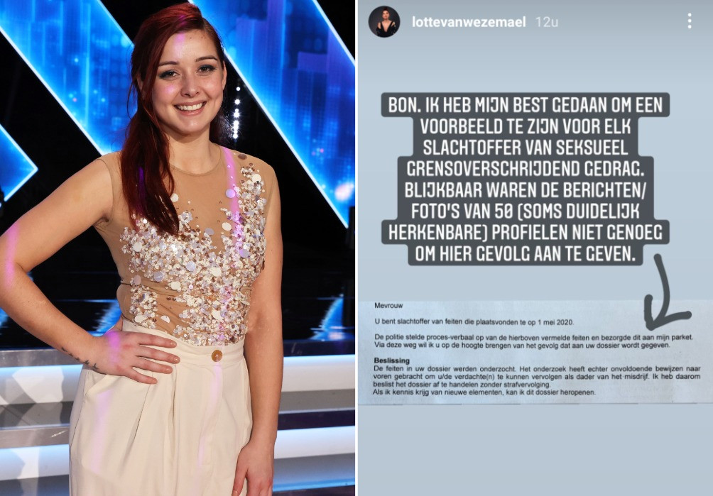 Lotte Vanwezemael gefrustreerd nadat klacht tegen 50 mannen geseponeerd wordt: “Nu weet ik wat ...