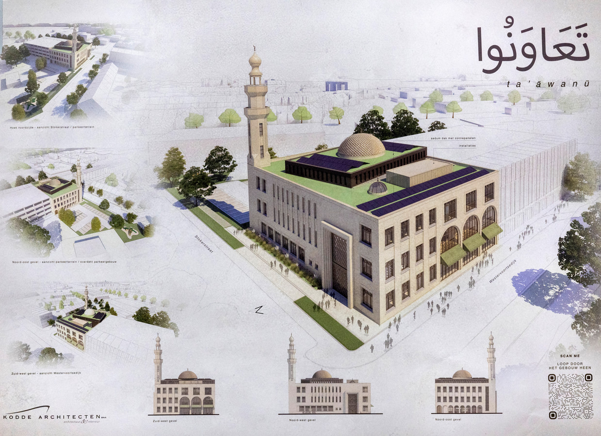 Zo komt de nieuwe moskee in Arnhem eruit te zien: Amsterdamse architect ...