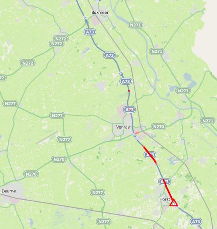 File op A73 richting Venlo voorbij, uur vertraging | Boxmeer ...