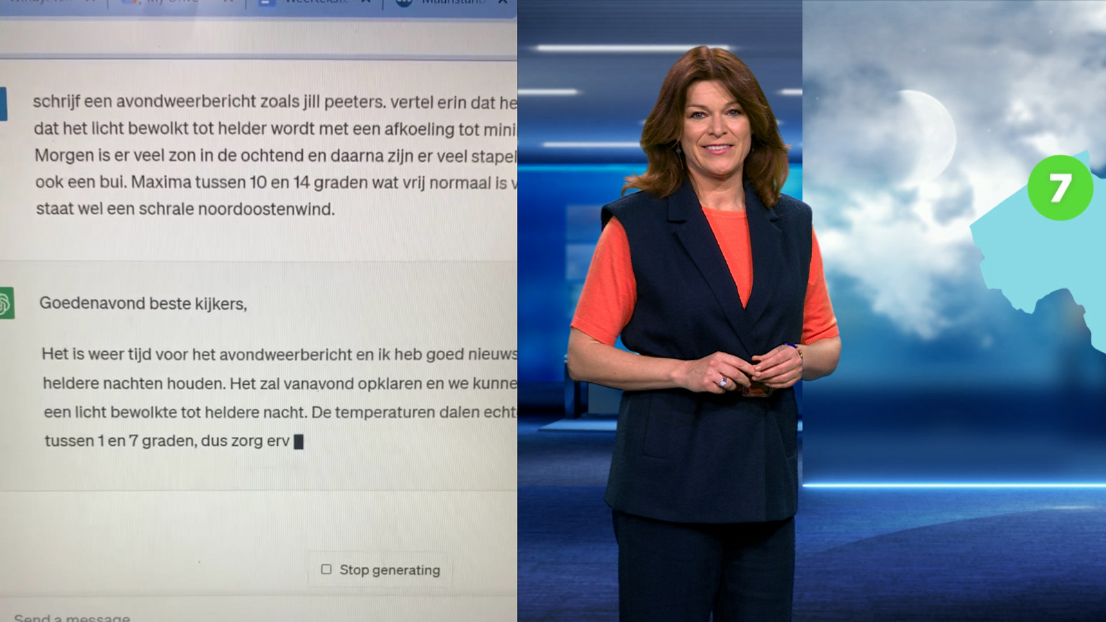 KIJK. Jill Peeters verrast kijkers weerbericht met presentatietekst van ...