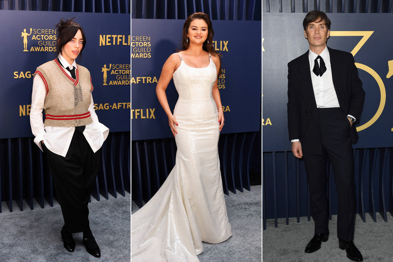 Klassieke Billie Eilish en Selena Gomez in wat lijkt op bruidsjurk: dit ...