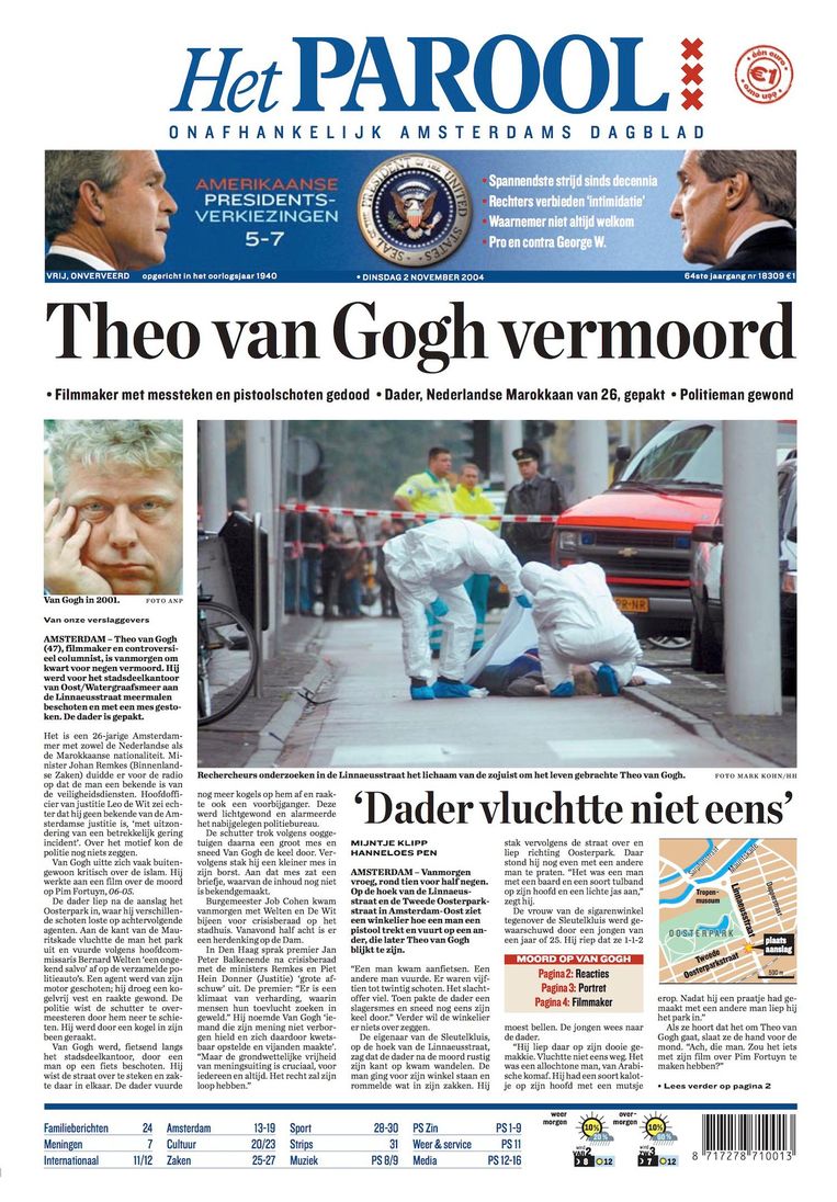 Dit schreef Het Parool na de moord op Theo van Gogh | Het Parool