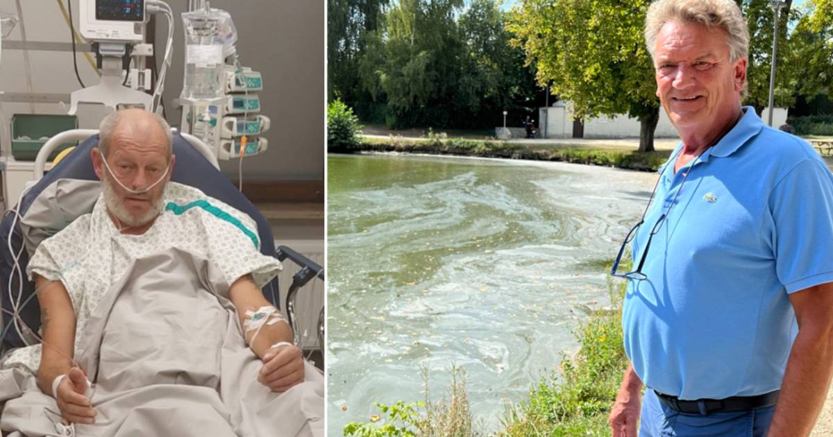 André (67) redt Eddy (52) uit twee meter diepe visvijver: “Pas na een ...