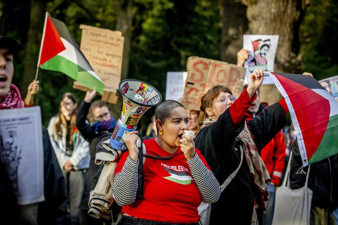 Fel protest bij Tweede Kamer om gesprek met Knesset-leden | Den Haag ...