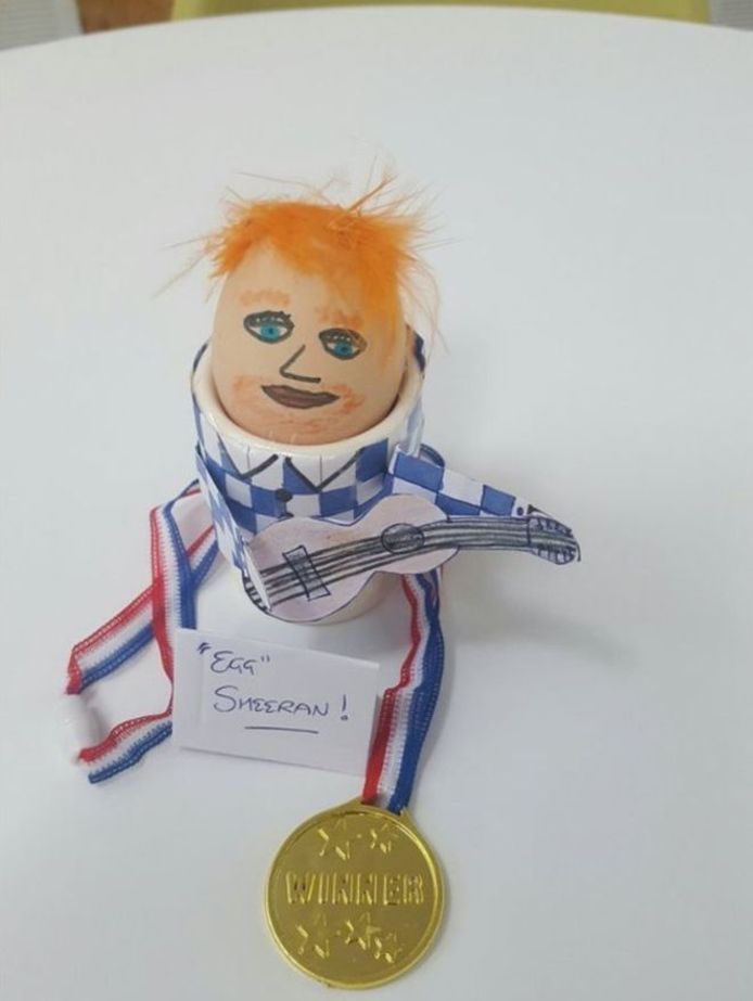 Ed Sheeran omgetoverd in Egg Sheeran | Sterren | AD.nl
