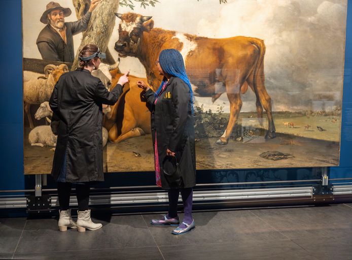 De stier krijgt de zelfde kleuren terug als waarin Paulus Potter hem ...