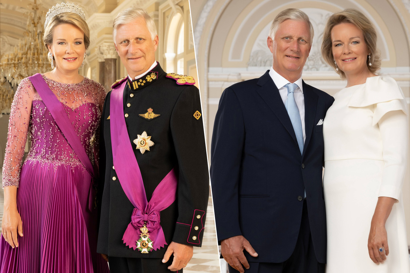 Filip en Mathilde poseren voor nieuwe glamourfoto’s ter ere van ...