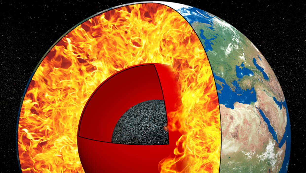 Aardkern is warmer dan gedacht | Trouw