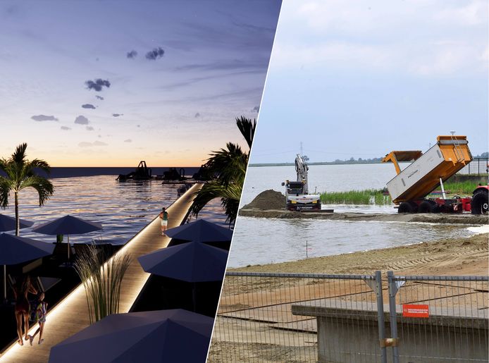 Straks surfen en suppen in de Bergse Binnenschelde, waar nu nog flink ...