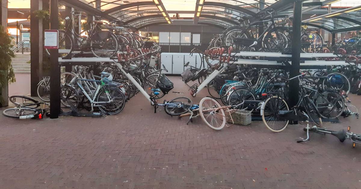 ‘Enorme ravage’ in fietsenstalling station Elst, politie zoekt getuigen ...