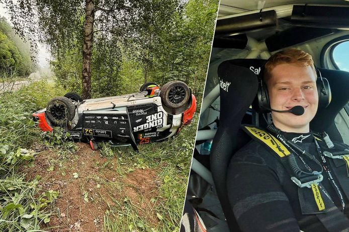 Beloftevolle Hasseltse rallyrijder Thomas Martens (18) crasht tijdens ...