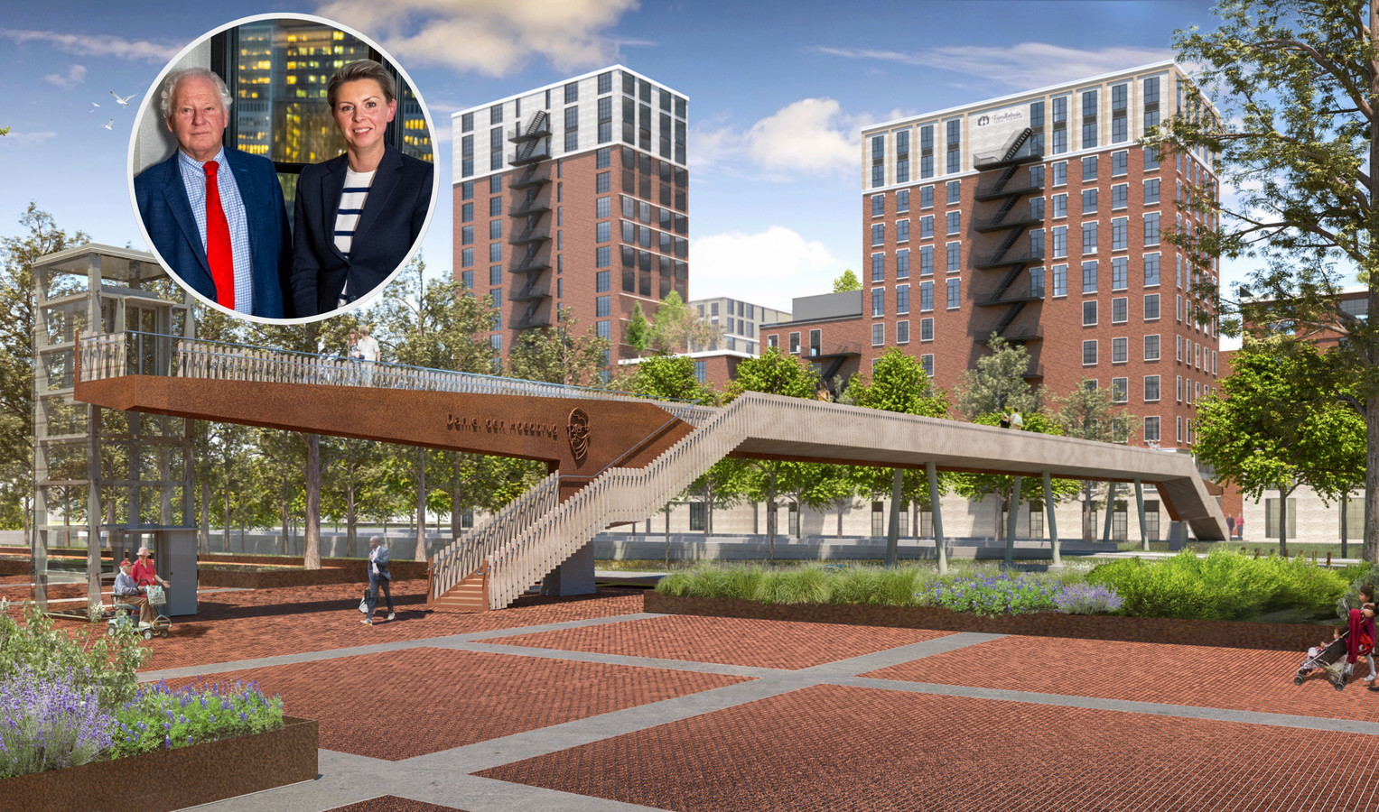 In hartje Rotterdam komt een loopbrug: wandelaars kunnen straks ...