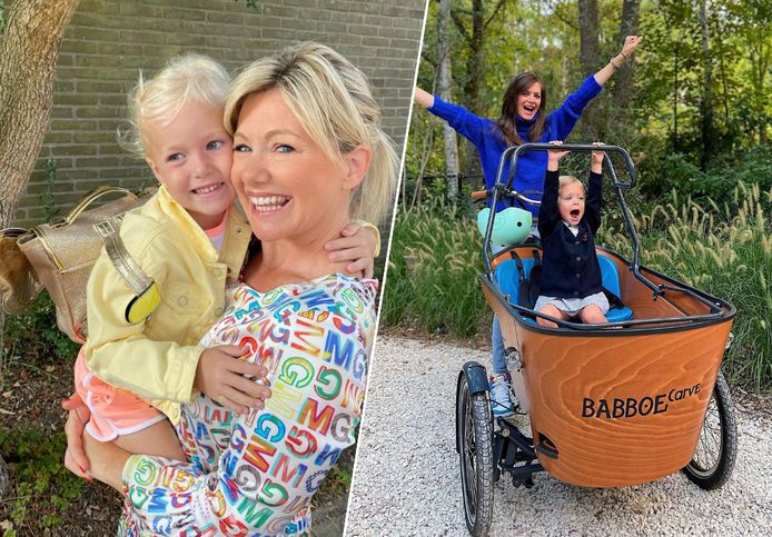 Astrid Coppens op de bakfiets en een feestje in de auto bij Evi Hanssen: zo beginnen BV-kids aan ...